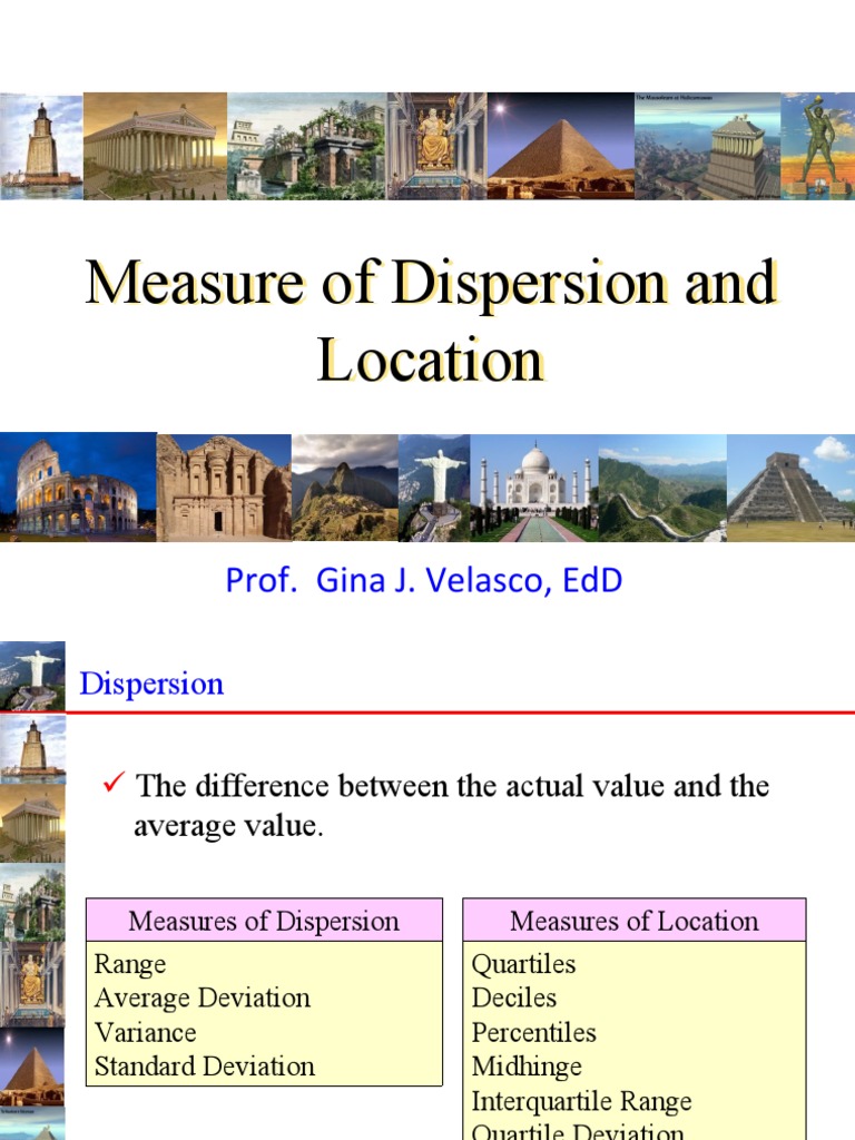 Measures of Dispersion and Location | PDF | Standard Deviation | Variance