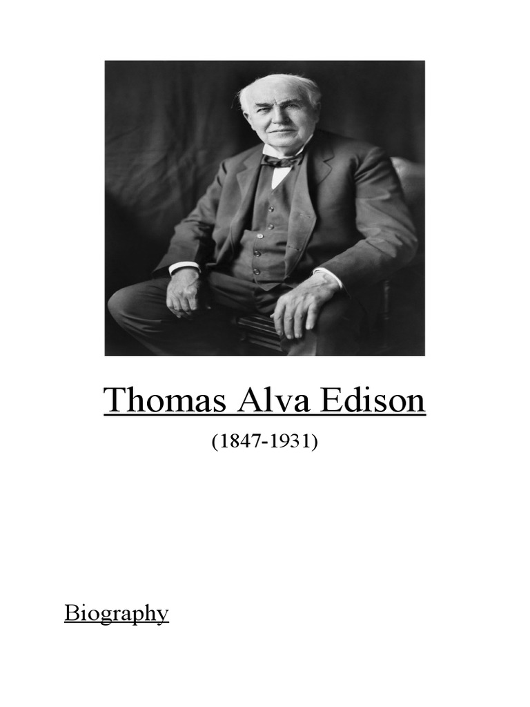 Thomas Edison | PDF | Thomas Edison