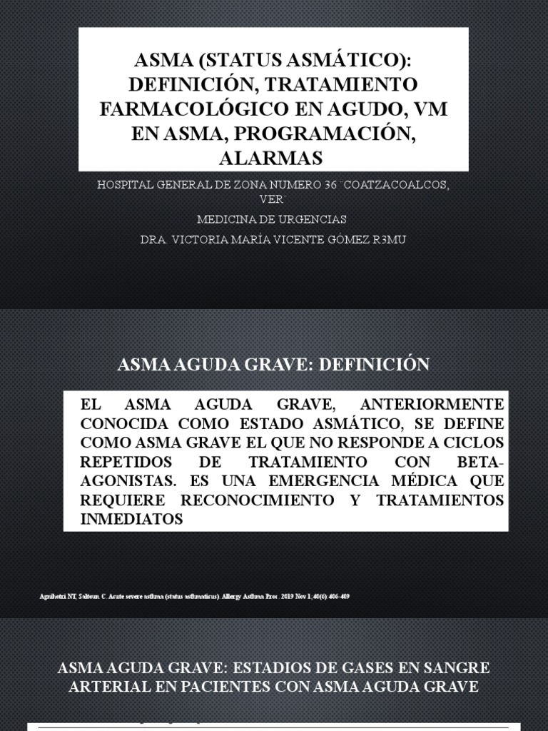 Estatus Asmatico | PDF | Asma | Medicina CLINICA