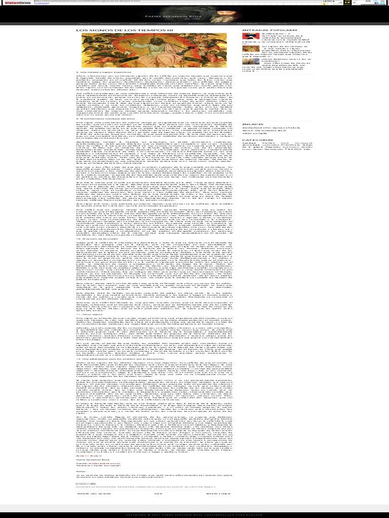 Los Signos de Los Tiempos III - Padre Seraphim Rose | PDF | Templo en ...