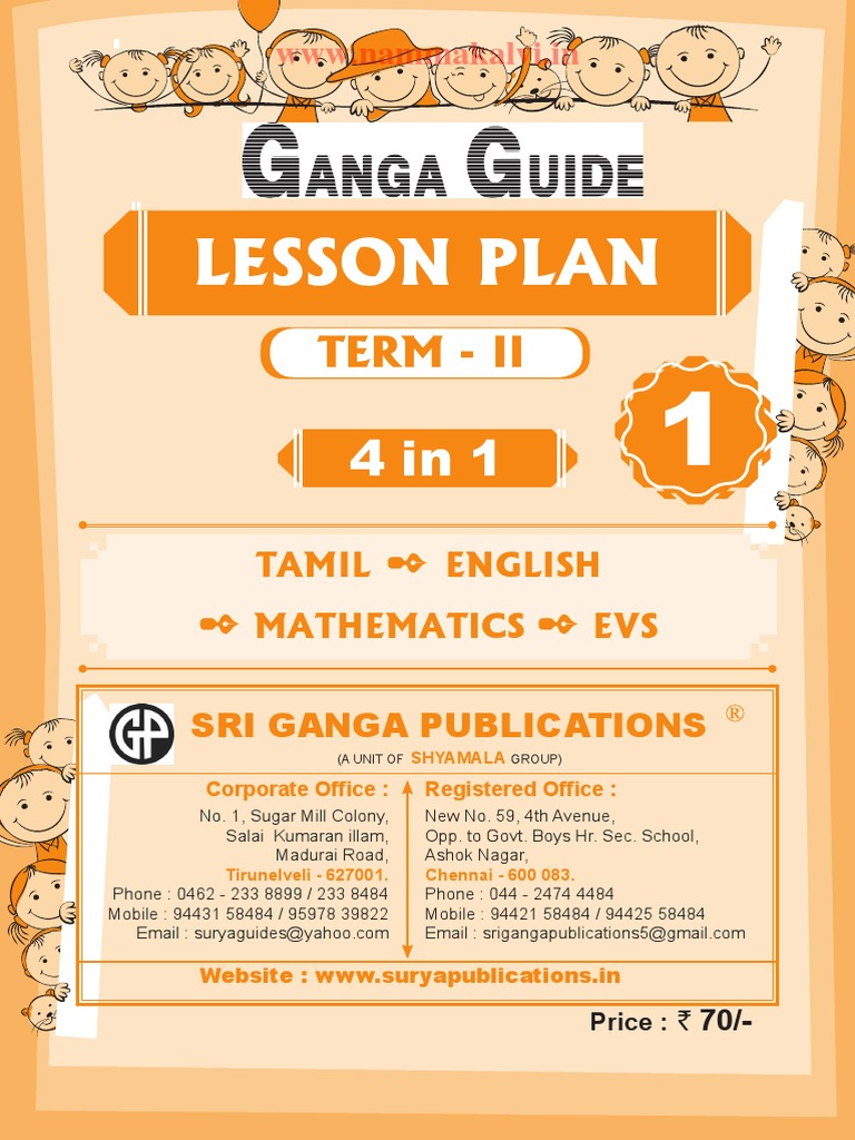 Namma Kalvi 1st Standard Lesson Plan Ganga Term 2 EM | Download Free ...
