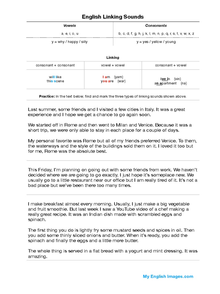 Linking | PDF | Consonant | Vowel