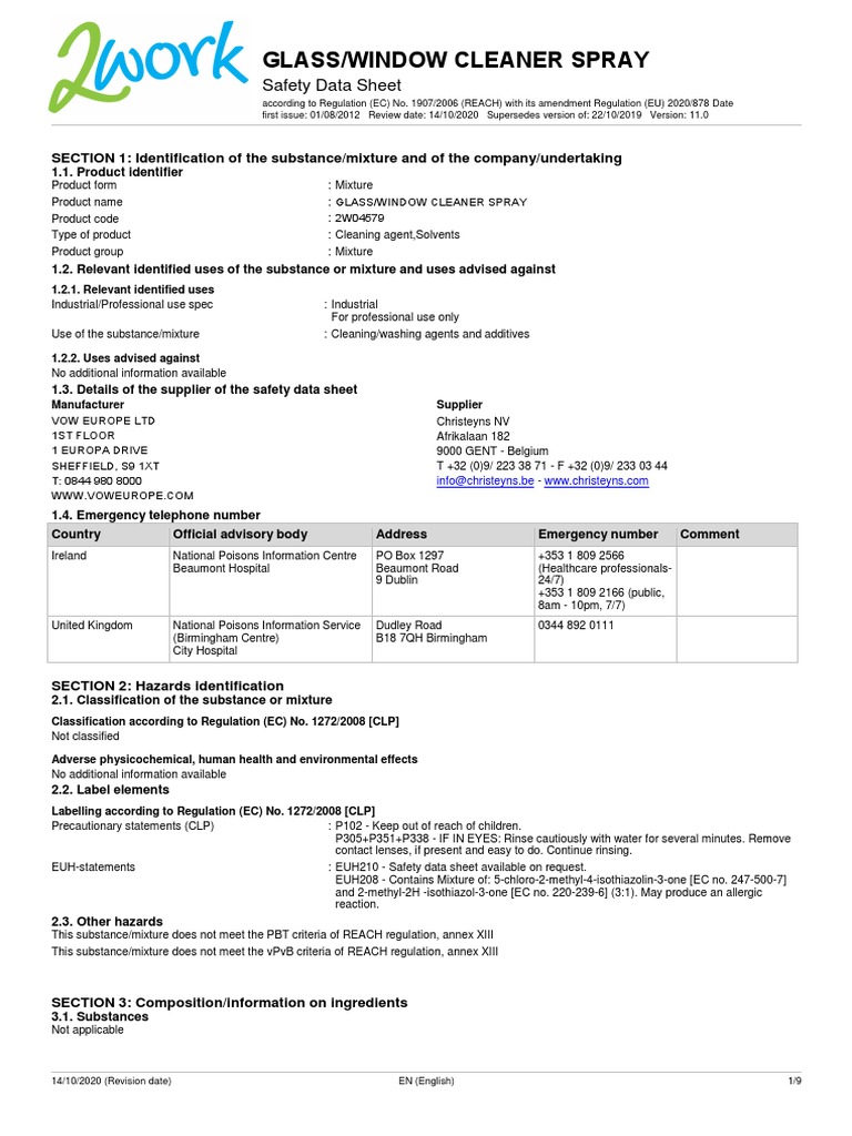 2w04579 Coshh | Download Free PDF | Toxicity | Workplace