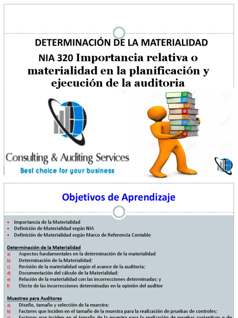 01 Materialidad y Muestreo en Auditoria | PDF | Auditoría | Muestreo (Estadísticas)