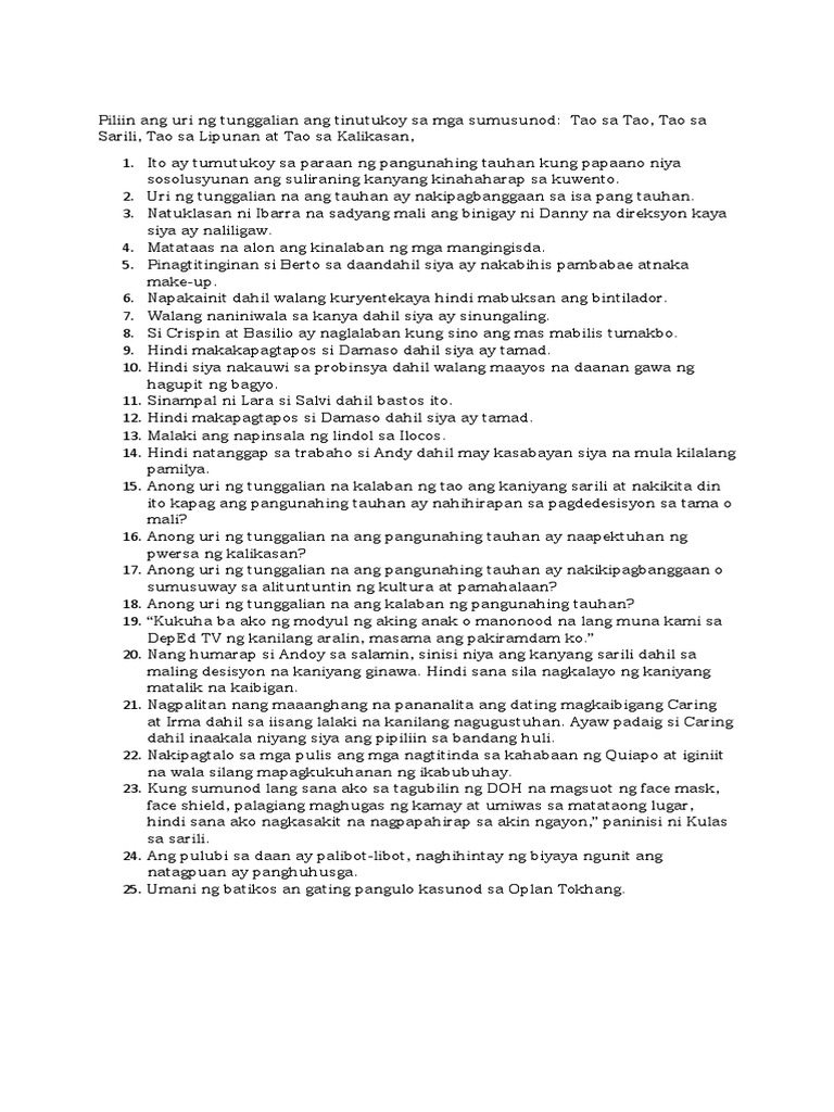 1st Long Quiz Fil 9 | PDF
