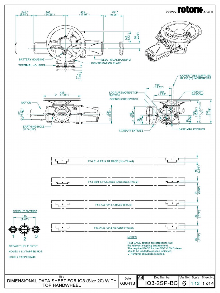 Rotork Control Drawing 140423 | PDF