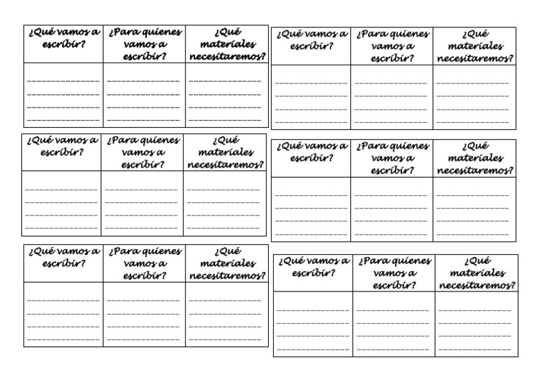 Planificador de Escritura | PDF