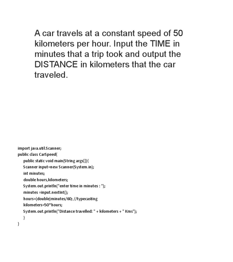 Java - Car Speed | PDF