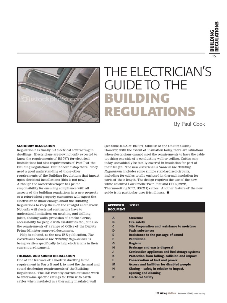 The Electricians Guide To The Building Regulations Part P | PDF | Economic Sectors | Building ...