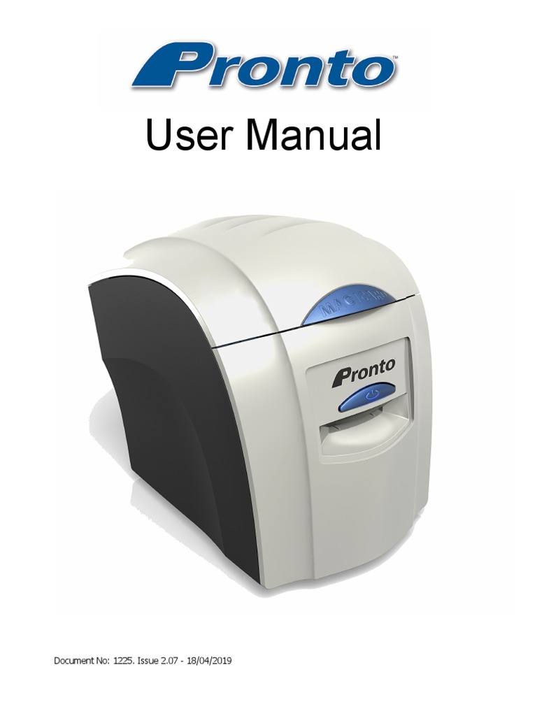 Pronto User Manual Issue 2 07 | PDF | Printer (Computing) | Device Driver