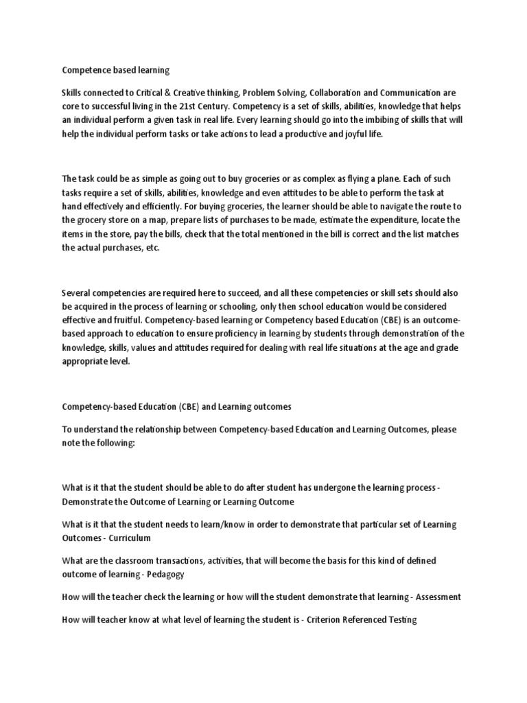 Competence base-WPS Office | PDF | Educational Assessment | Learning