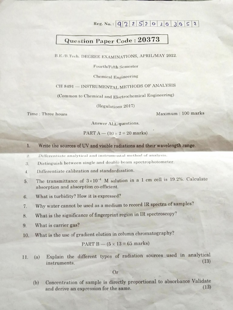 IMA Question Paper Anna University | PDF