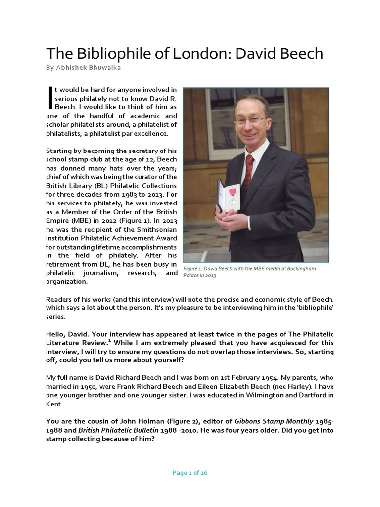 David Beech Interview | PDF | Philately | Written Communication