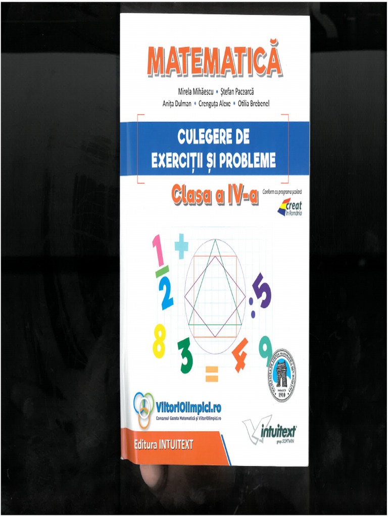 Matematica-Culegere Clasa A IV-a | PDF