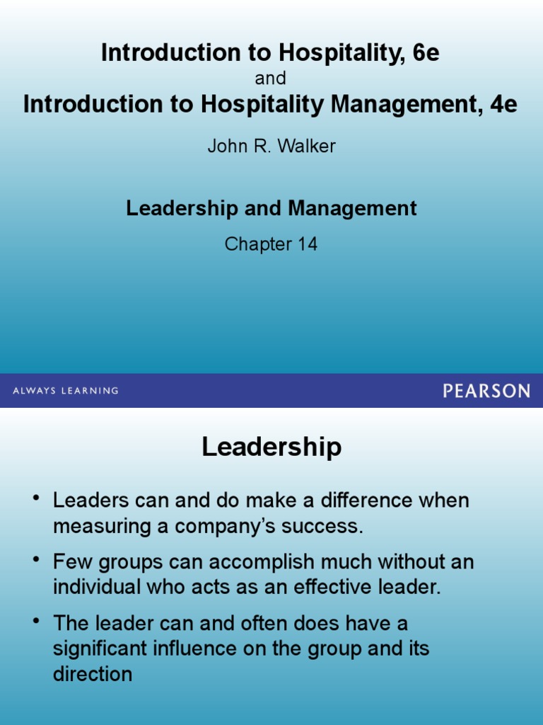 Introduction To Hospitality, 6e Introduction To Hospitality Management ...