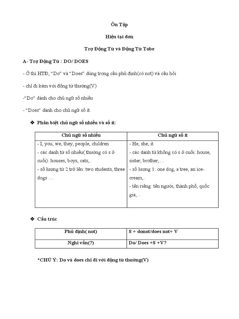 Nhím- ôn tập TĐT và tobe | PDF