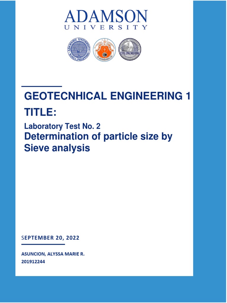 Sieve Analysis: Percent Retained Data | PDF | Physical Sciences ...