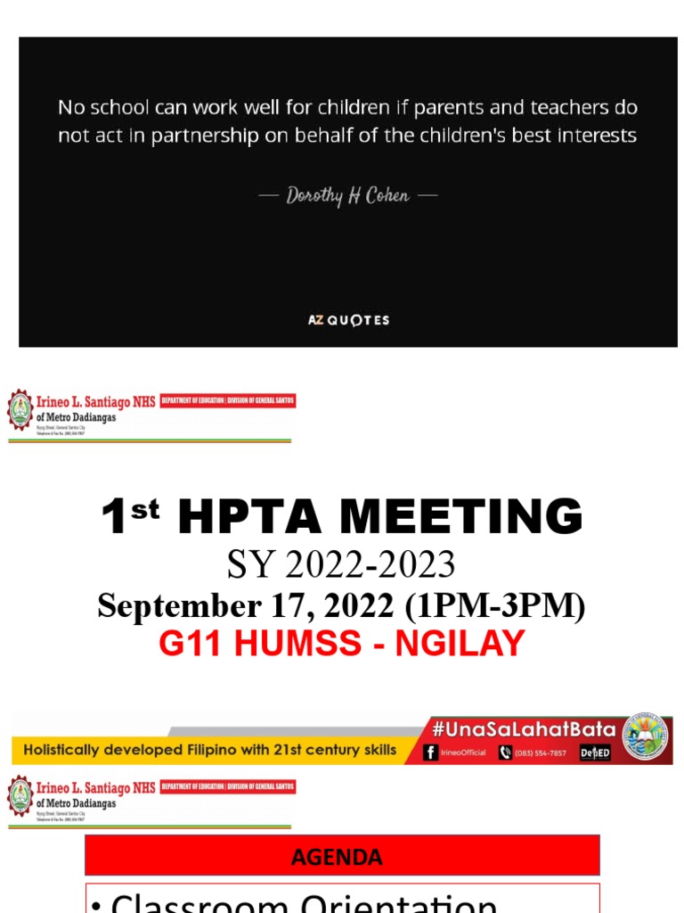 From AMD SHS-1st-HPTA-Meeting | PDF | Classroom