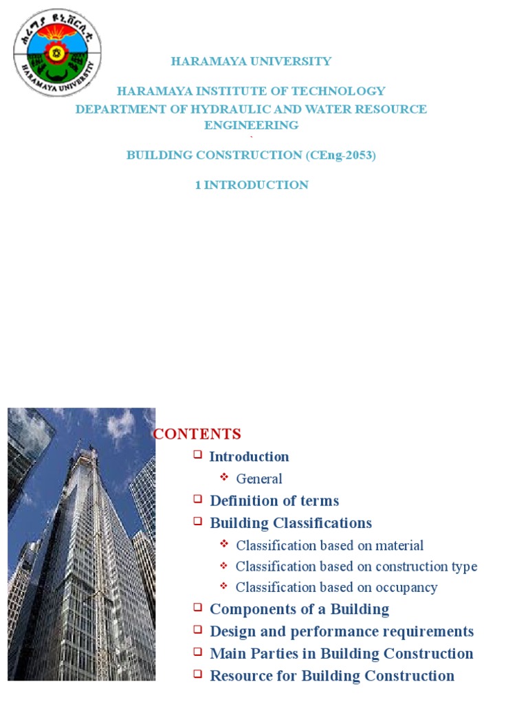 Chapter-1 Introduction | PDF | Building | Roof