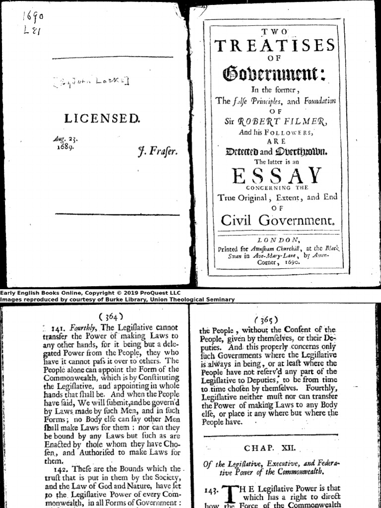 John Locke - Two Treatises of Government in | PDF