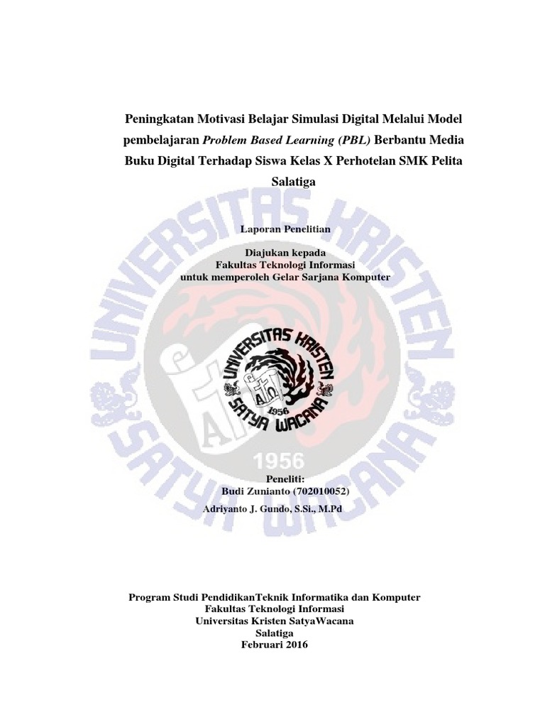 Peningkatan Motivasi Belajar Simulasi Digital PBL | PDF
