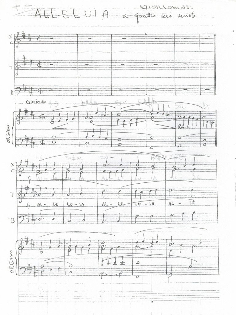 Alleluia, Giantomasi | PDF