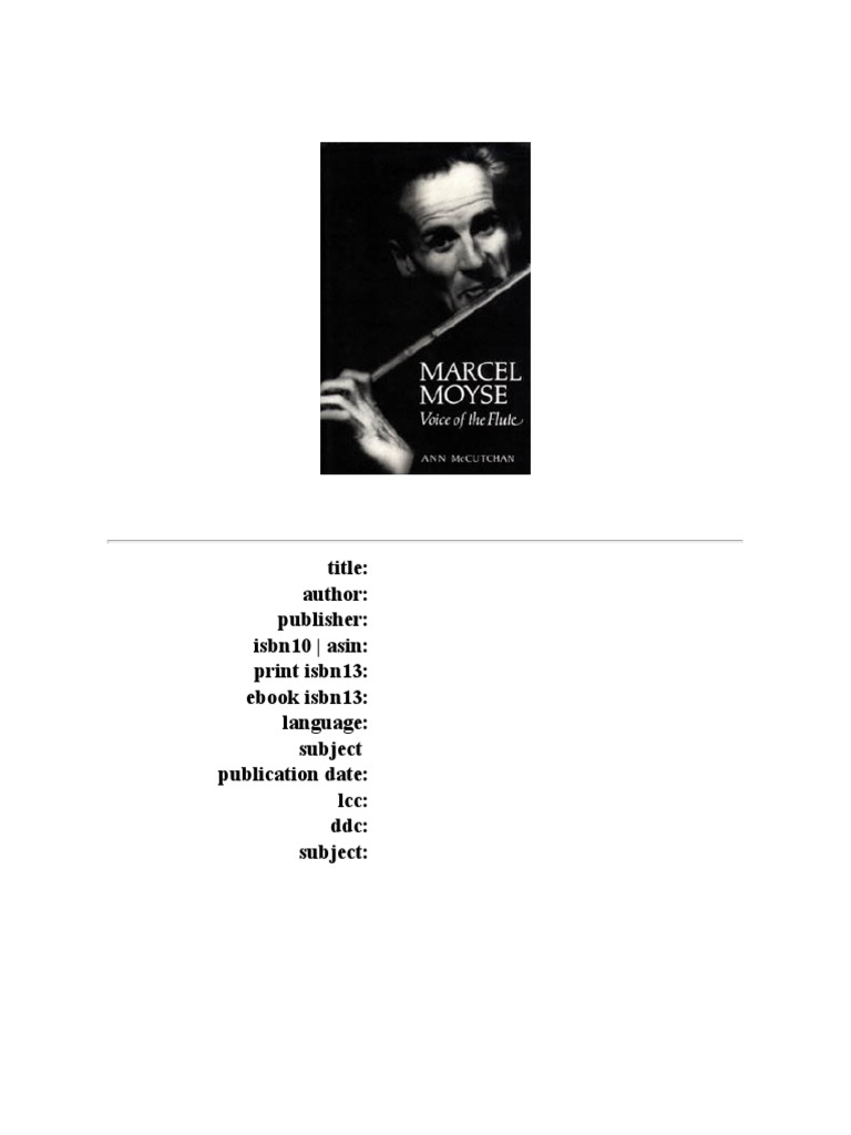 Marcel Moyse - Voice of The Flute (PDFDrive) | PDF