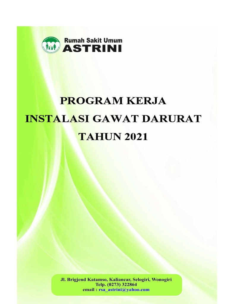 Pertemuan 12 Contoh Program Kerja IGD Oleh Eka Oktavia, S.TR - Keb.,Bd.,MARS | PDF