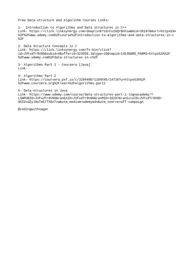 Free Dsa Courses | PDF