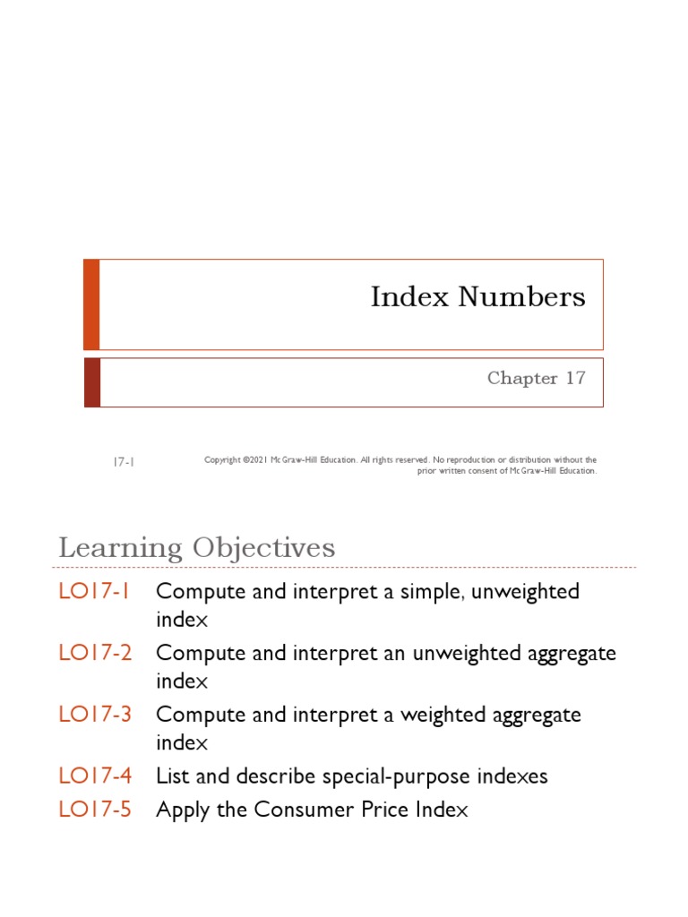 Index Numbers Chapter 17 | PDF | Price Indices | Index (Economics)