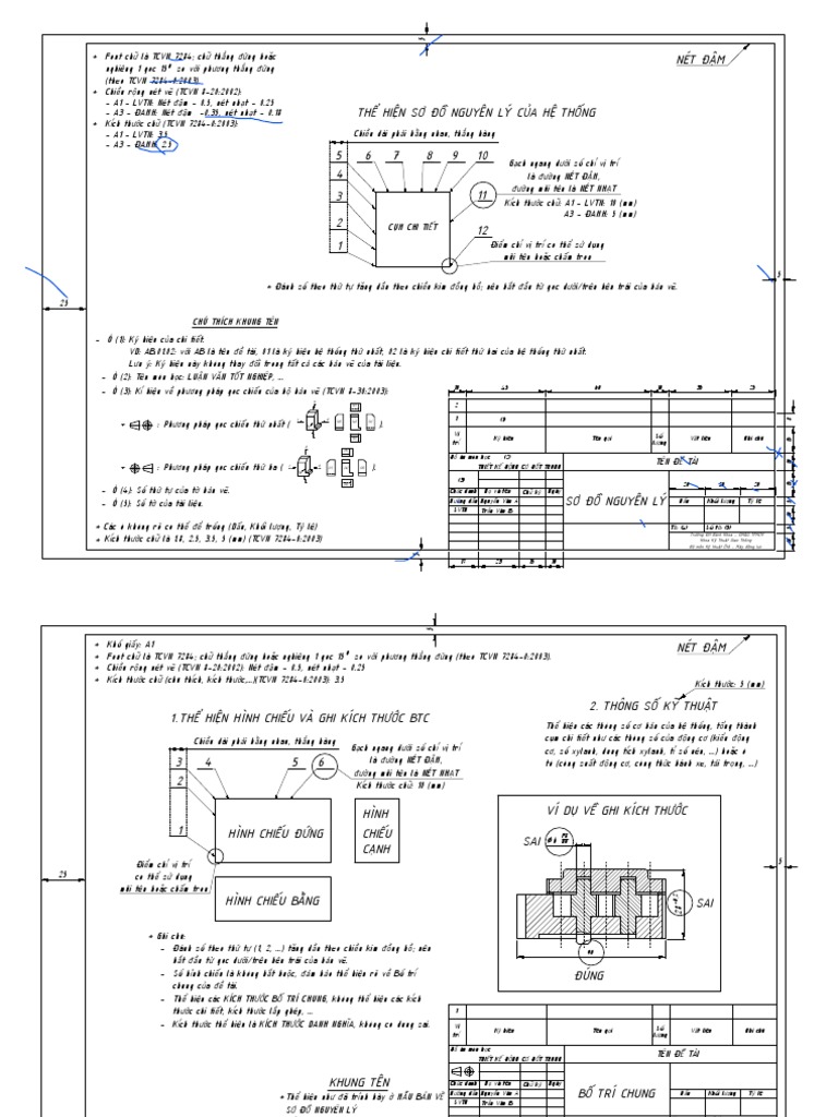 Qui Dinh Ve Bieu Dien Ban Ve - Dep. Automotive Eng. | PDF