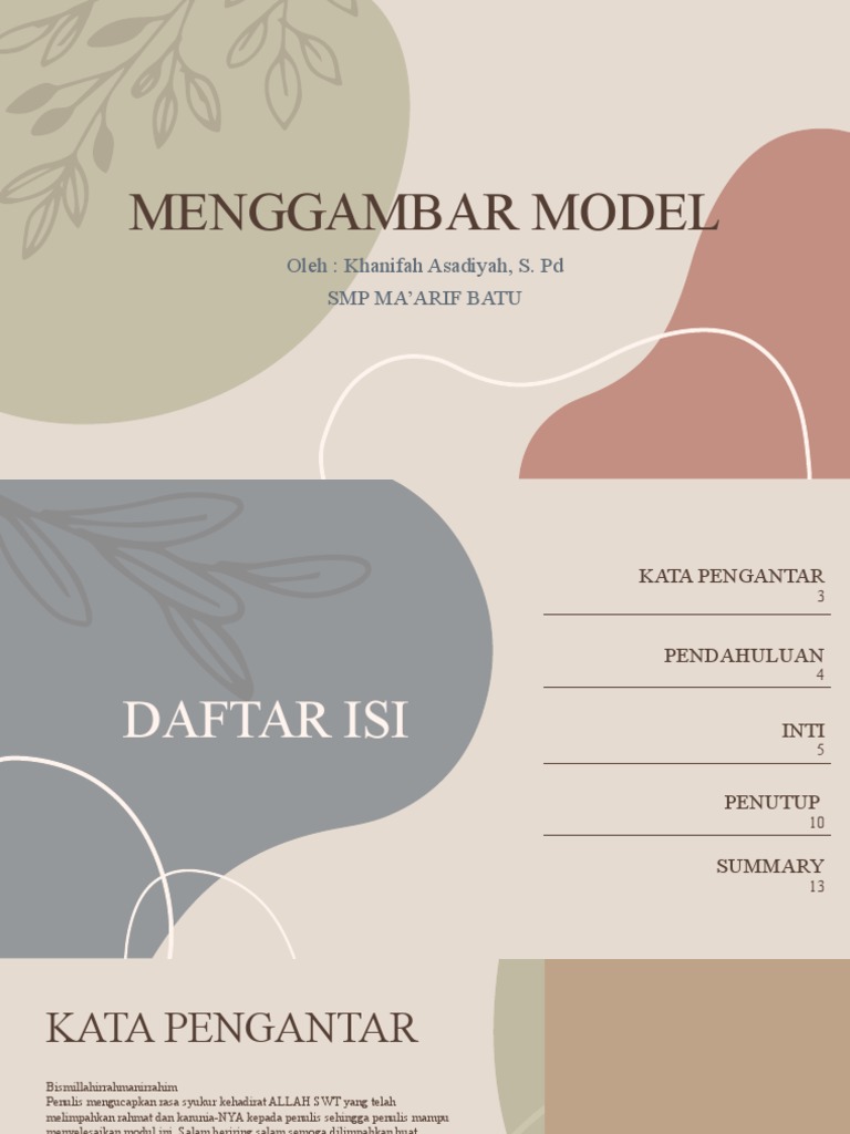 [JUDUL]: Menggambar Model: Langkah-Langkah dan Teknik Dasar | PDF