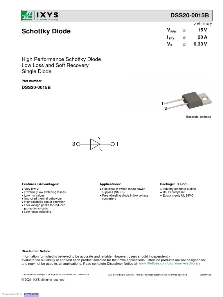 dss20 0015b | PDF | Diode | Manufactured Goods