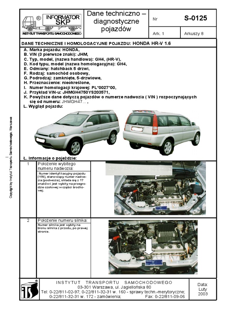 Honda HRV 1.6 | PDF