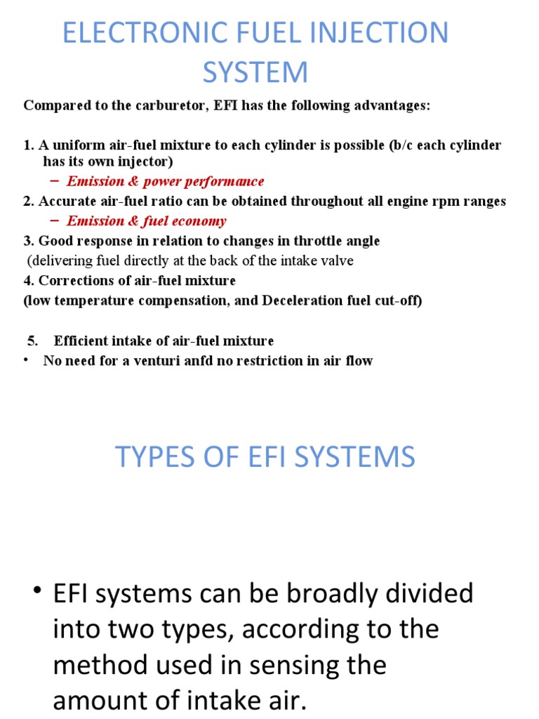 Presentation 7 EFI | PDF | Fuel Injection | Throttle