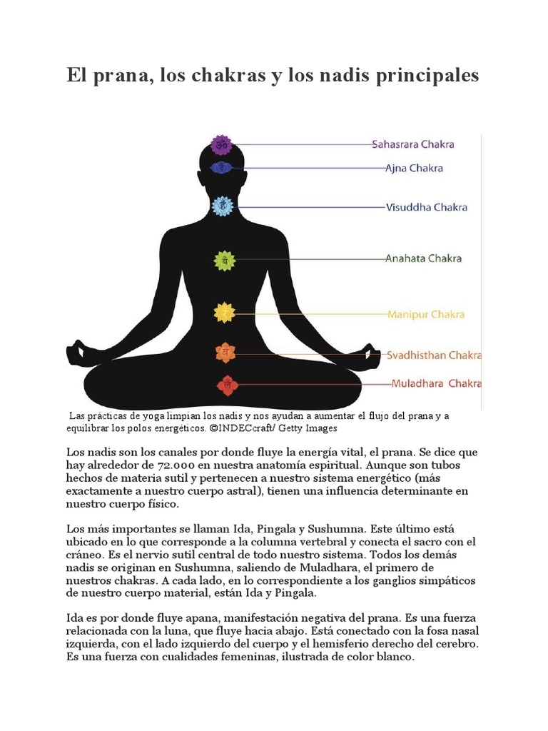 El Prana Chakras y Nadis | Descargar gratis PDF | Mente | Prana