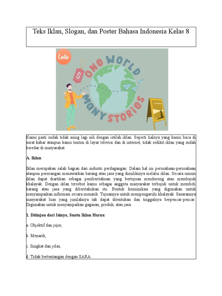 Teks Iklan, Slogan, Poster | PDF