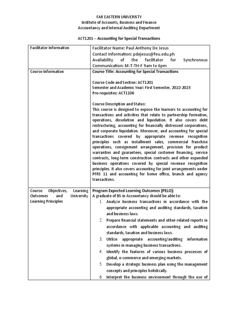 ACT1201 - CIB - 1stsemester 1 | PDF | Valuation (Finance) | Accounting