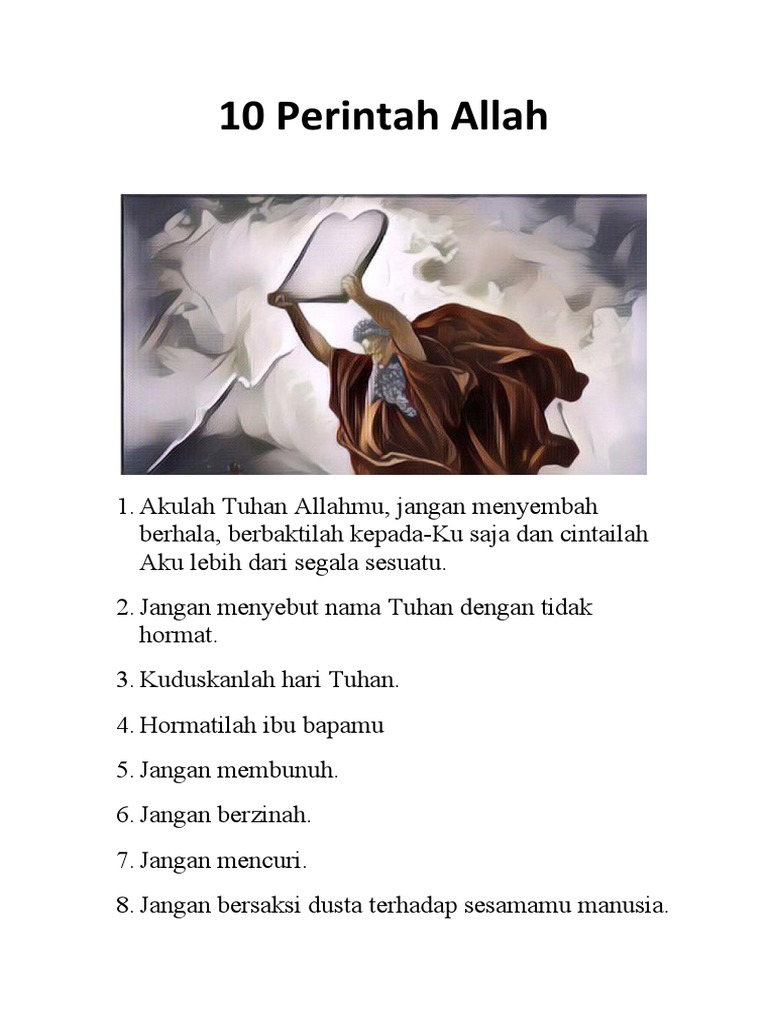 10 PERINTAH ALLAH DAN 5 PERINTAH GEREJA | PDF