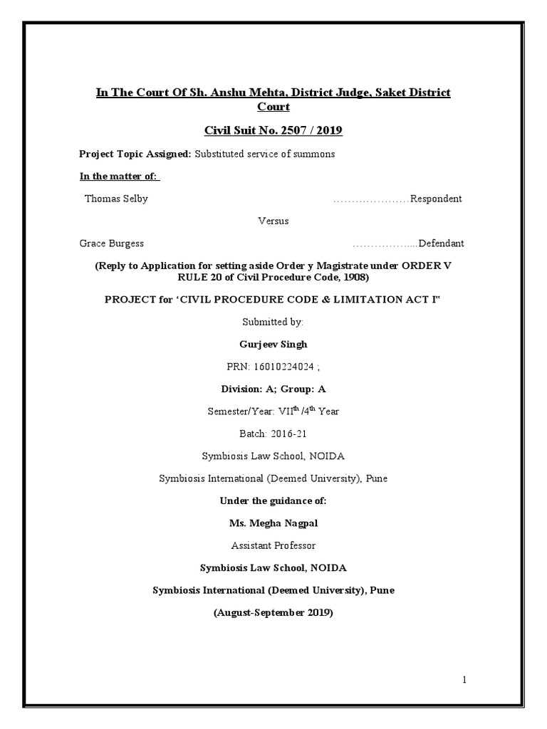 Moot Submission | PDF | Lawsuit | Justice