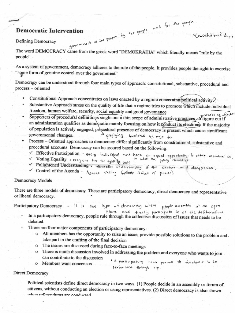 Democratic Intervention | PDF