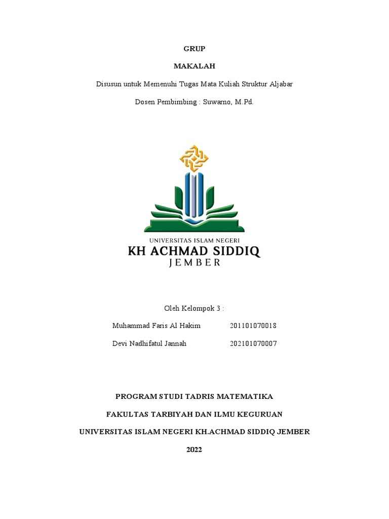 Grup Struktur Aljabar | PDF