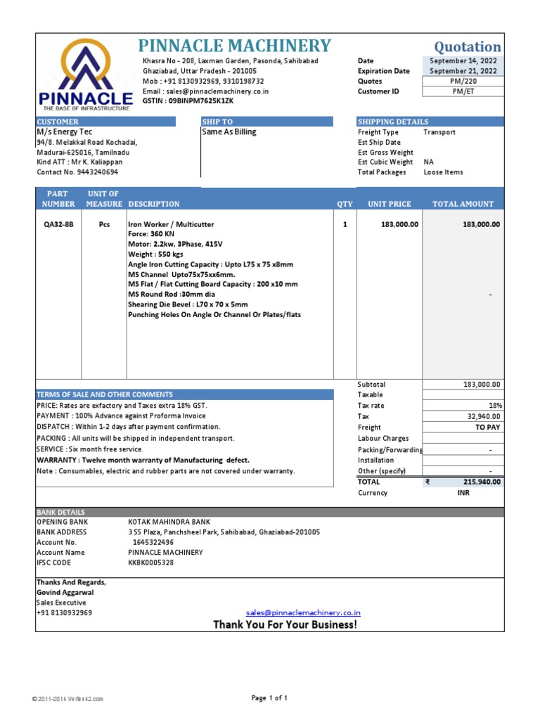 Energy Tec | PDF | Taxes | Payments