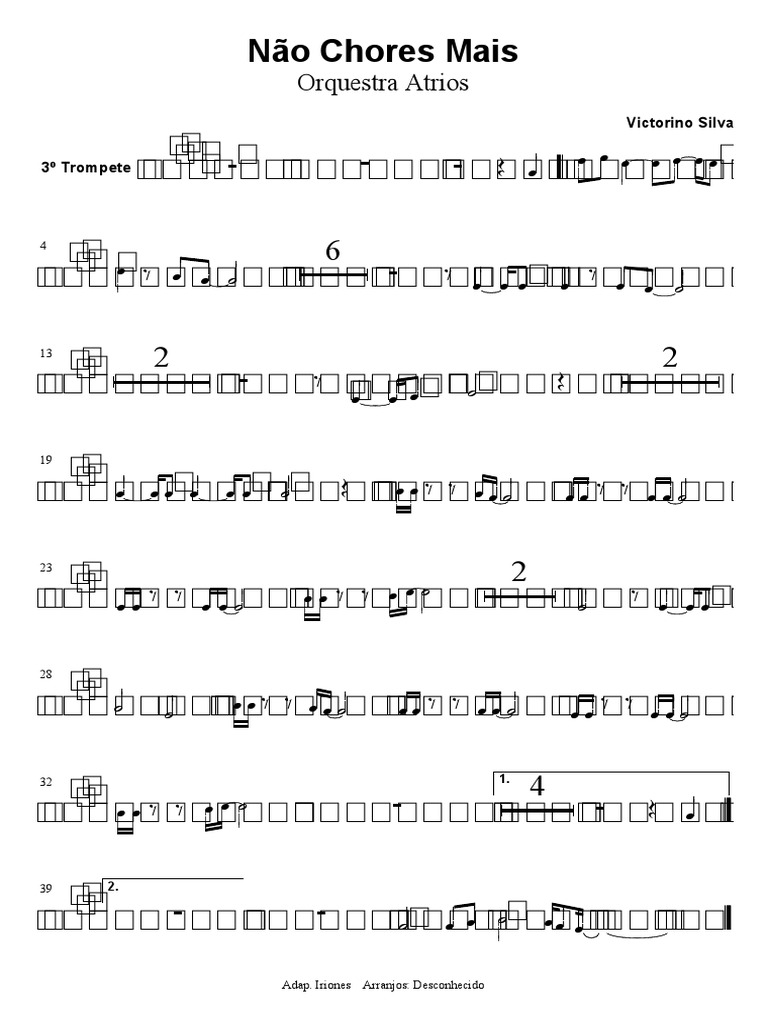 Não Chores Mais - Trompete 3 | PDF
