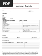 Mechanical Excavation Job Safety Analysis | PDF | Personal Protective ...