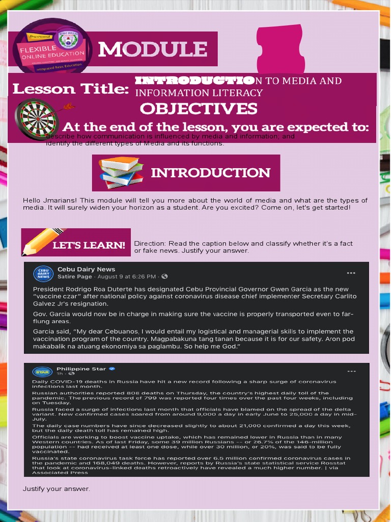 MIL Lesson1 | PDF | Mass Media | Information