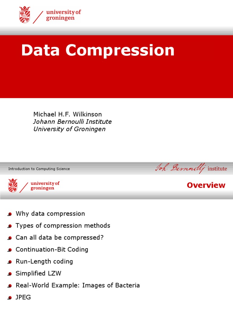 Compression Slides Pdf Data Compression Code