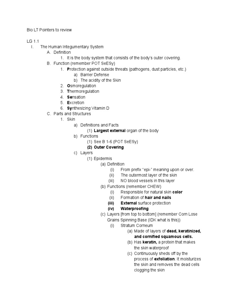 An In-Depth Review of the Structure and Functions of the Integumentary ...