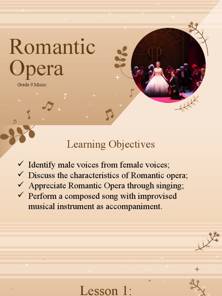 Romantic Opera Guide for Grade 9 | PDF | Opera | Singing