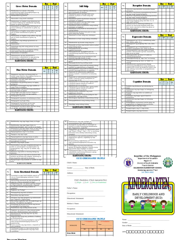 ECCD Checklist For Pandamic | PDF